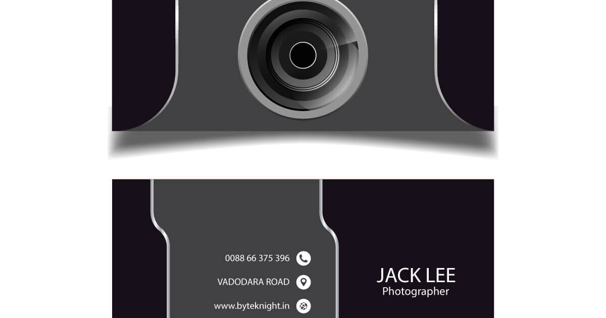 Photography Visiting Card #VC125 - BK Designs
