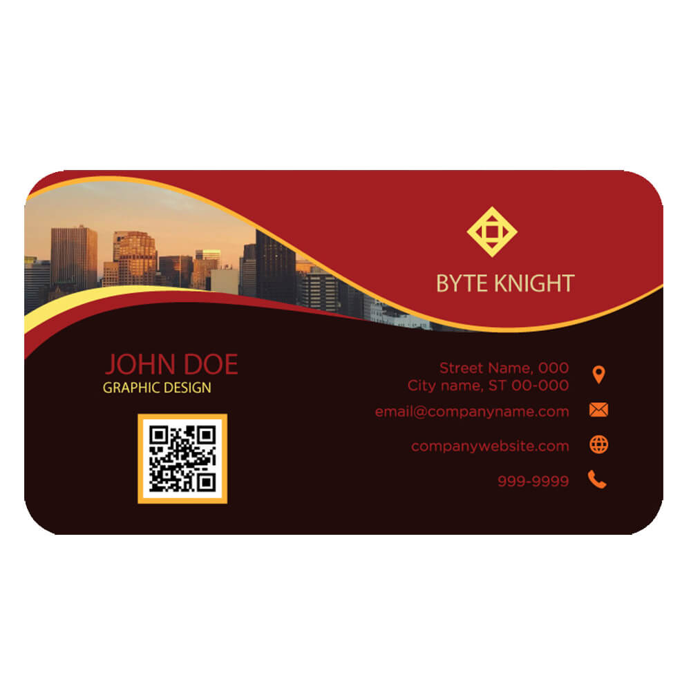 Single Business Card Template