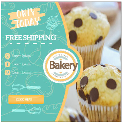 Bakery Banner BB155 – 3 - Square - BK Designs