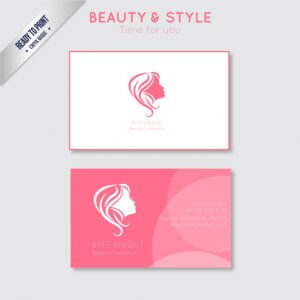 Free Beauty Parlor Visiting Card Designs - Byteknight Designs