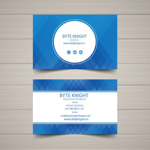 Amazing Blue Business Card Generator | Free Visiting Card Design On Bk ...