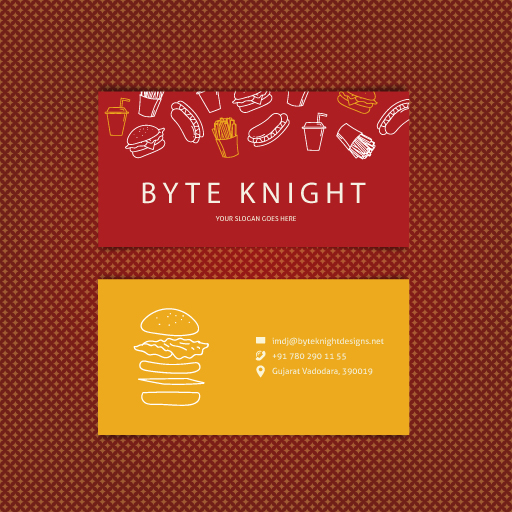 Create Free Restaurant Visiting Card Design On Byteknight Designs