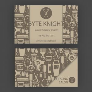 Get Awesome Saloon Business Cards - Free Visiting Cards On Byteknight