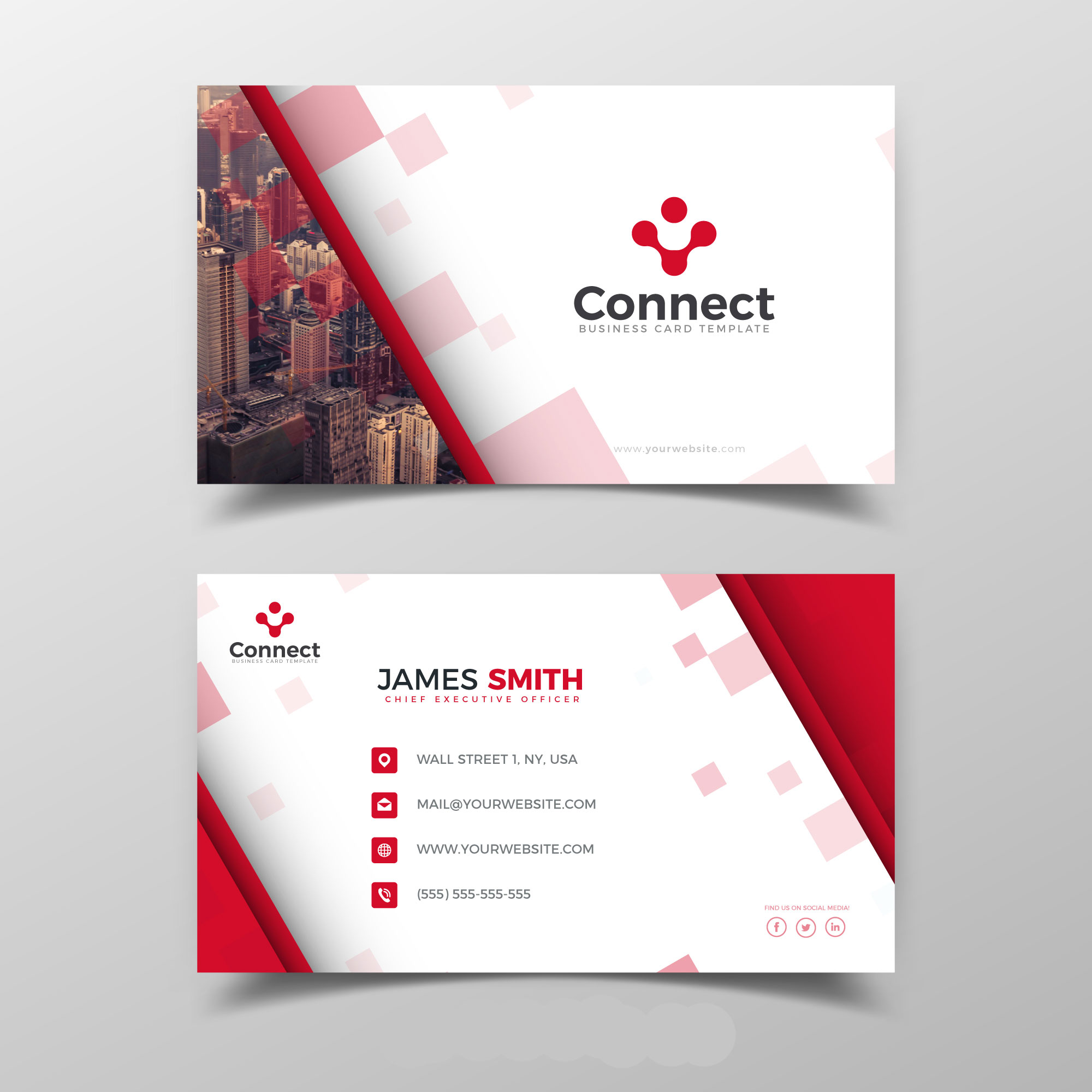 Corporate Company Visiting Card Template | Free Customize Visiting Card